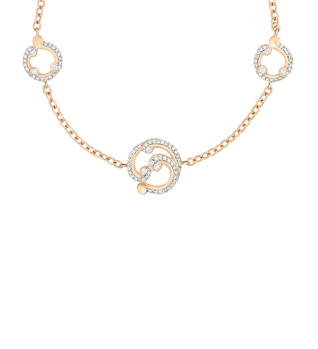 Fabergé Rococo 18ct Rose Gold Pink Enamel and Diamond Bracelet – Mallory