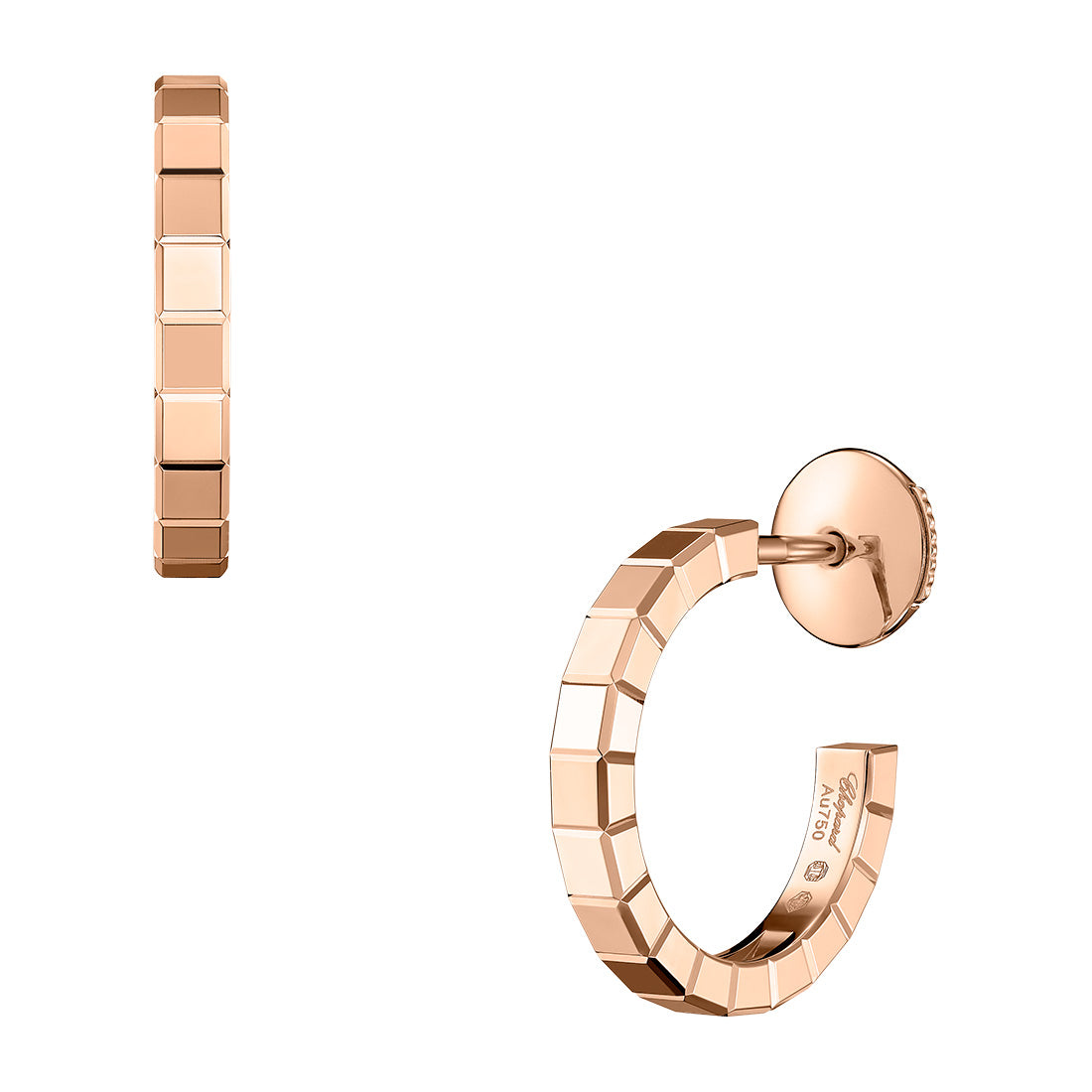Chopard Ice Cube 18ct Rose Gold Earrings – Mallory