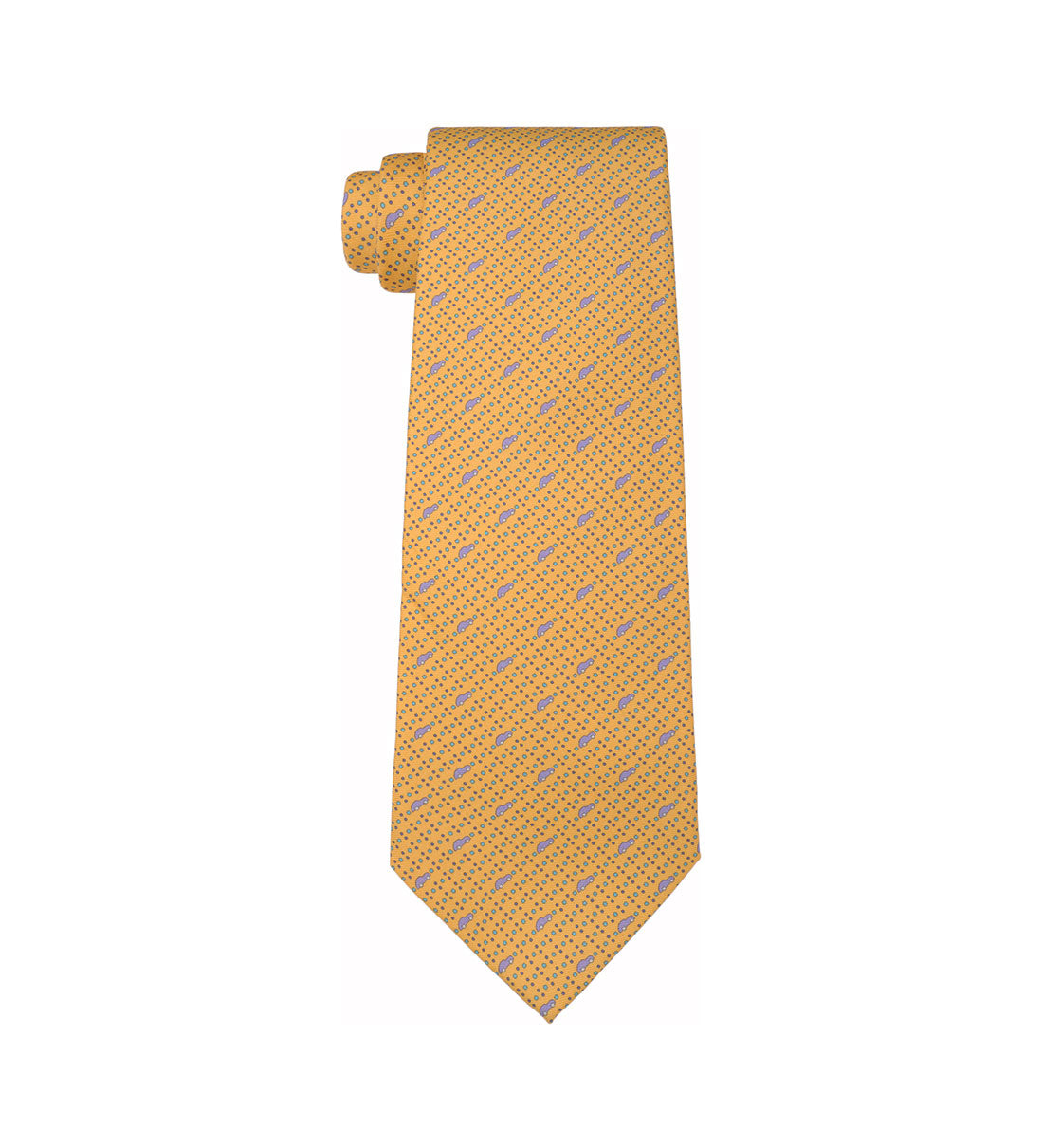 Chopard Gran Turismo Yellow and Light Purple Silk Twill Tie – Mallory