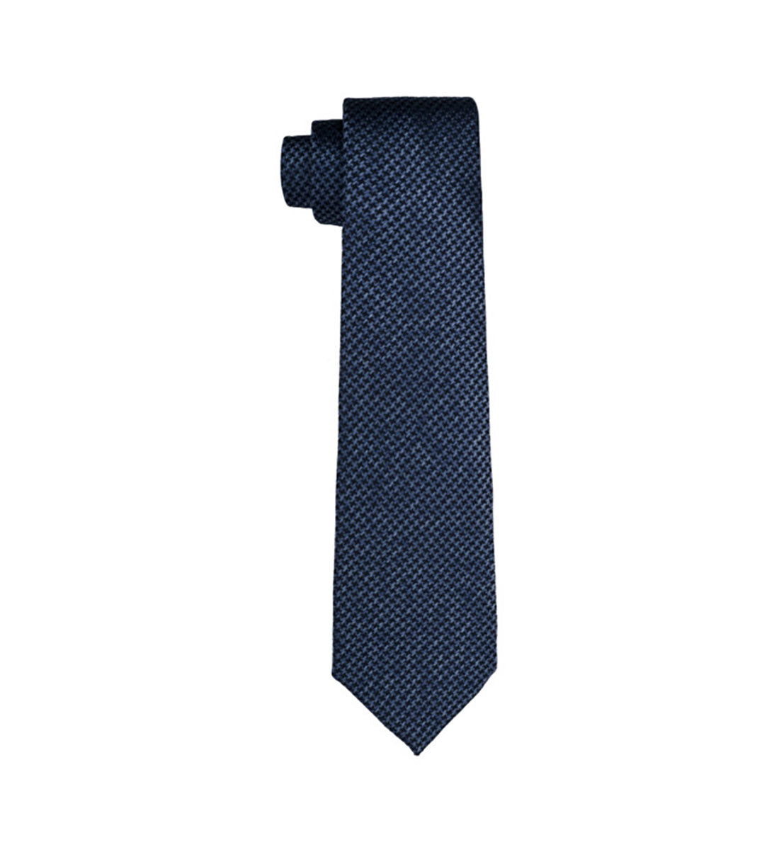 Chopard Houndstooth Blue Heavy Silk Twill Jacquard Tie – Mallory