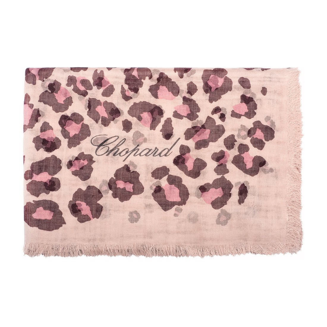 Chopard Dolce Leopard Pink Silk and Cashmere Stole – Mallory