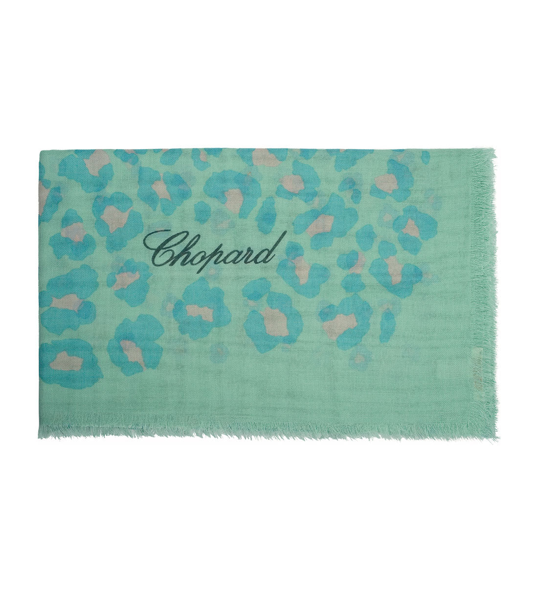 Chopard Dolce Leopard Light Green Silk and Cashmere Stole – Mallory